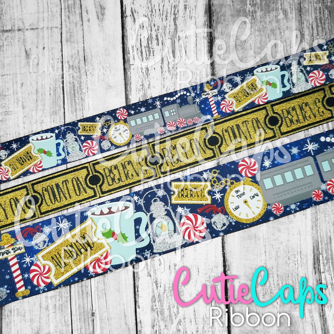 Holiday Train Ribbon, 7/8, 1.5in, and 3in - 5 Yards - Etsy