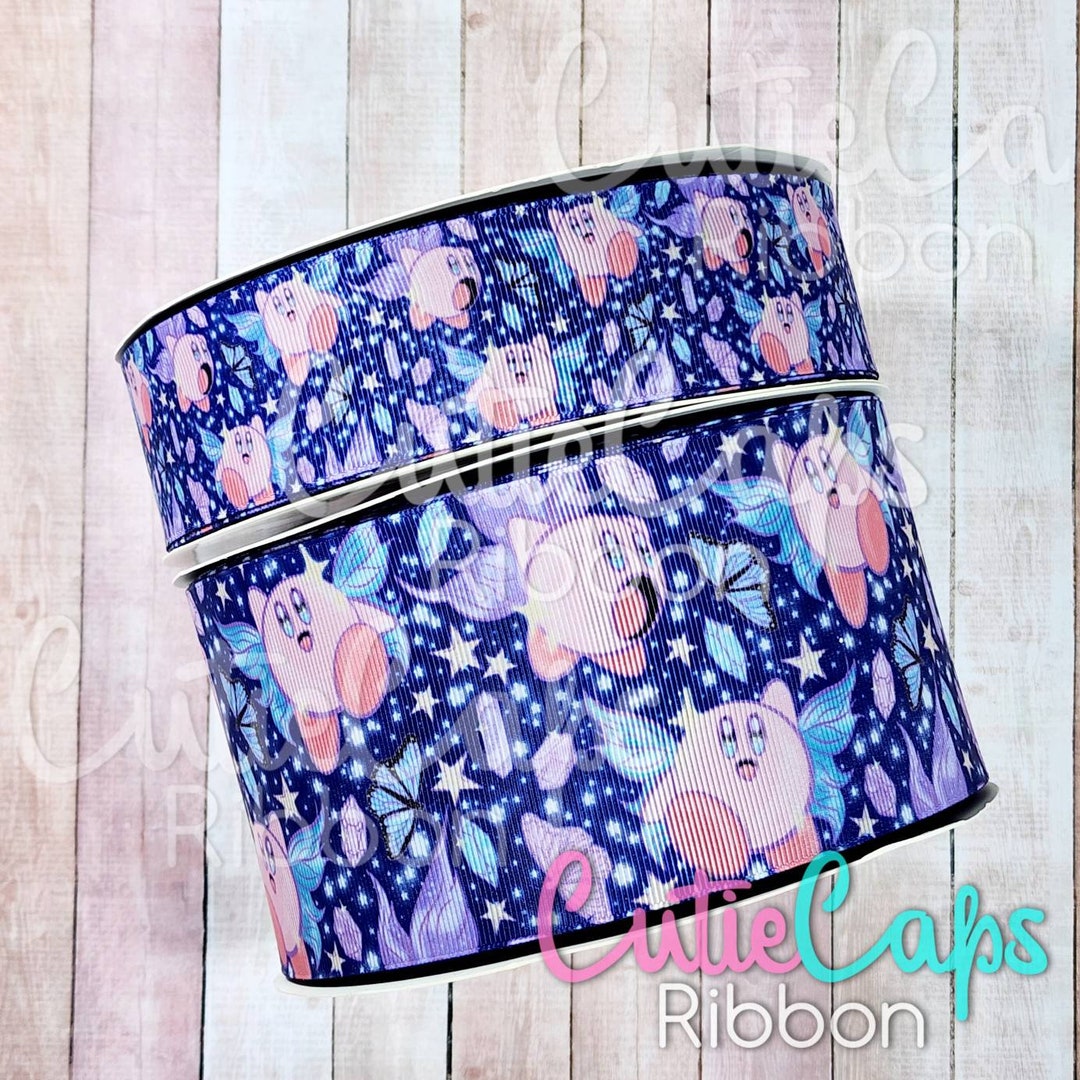 USA Designer Pink Fairy Grosgrain Ribbon, Gaming Ribbon Size 1.5in or ...