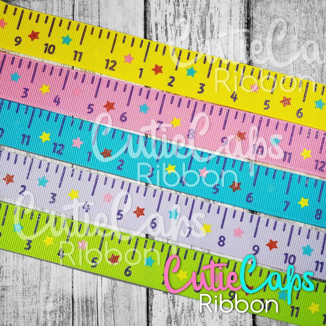 Rulers School Ribbon, Size 7/8, 22mm. 5 Yards - Etsy