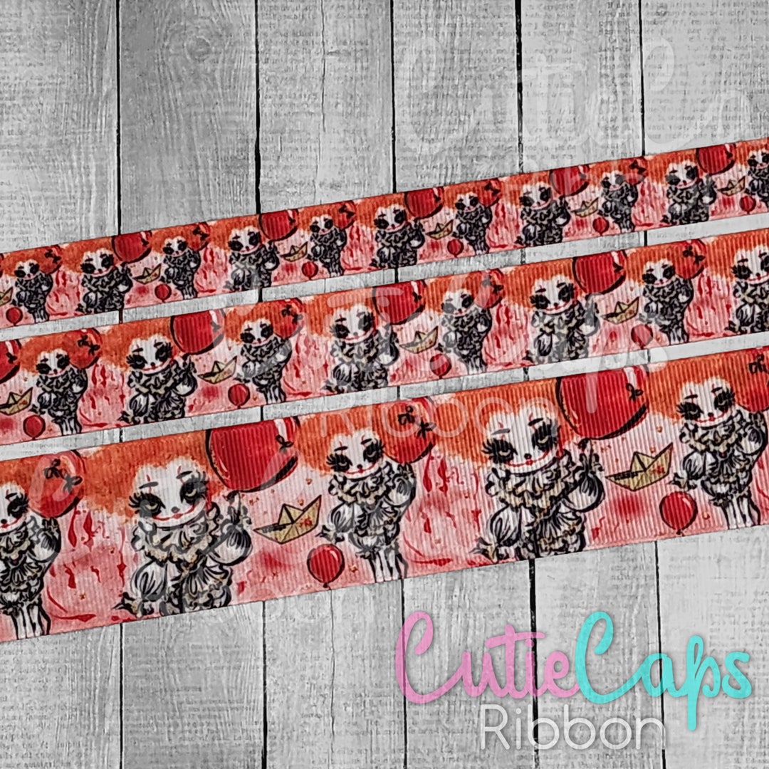 USDR EXCLUSIVE Killer Clown Doll Ribbon, 5/8, 7/8, or 1.5in 5 Yards - Etsy