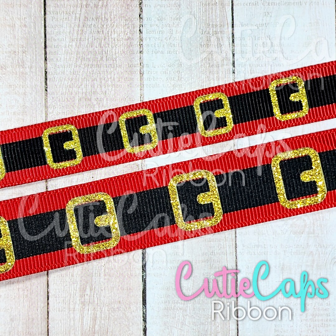 Retired Ribbon Santa's Belt Christmas Ribbon, 5/8 or 7/8, 5 Yards - Etsy