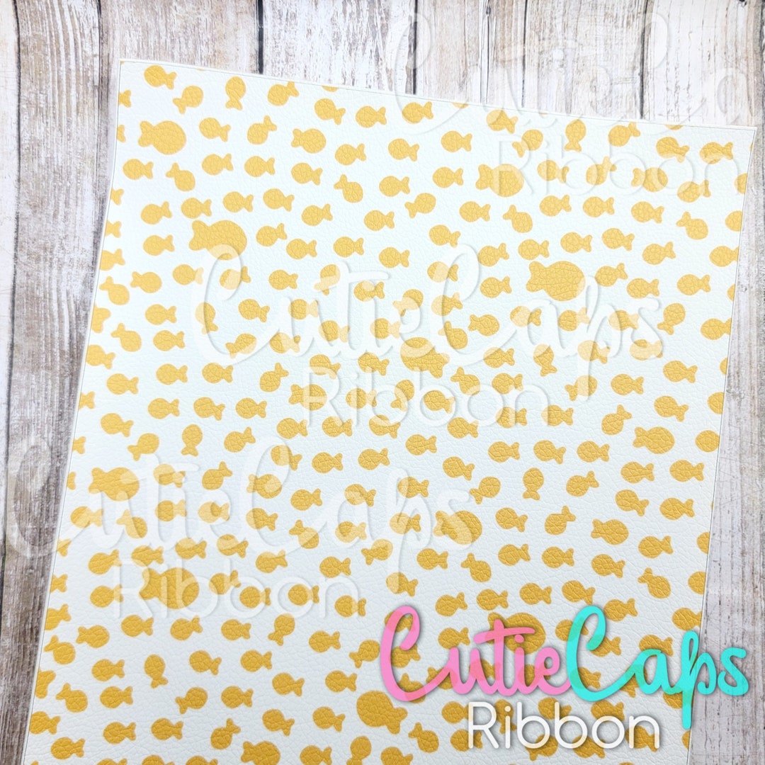 USA Designer Goldfish Snack Faux Leather, Sold per Sheet - Etsy