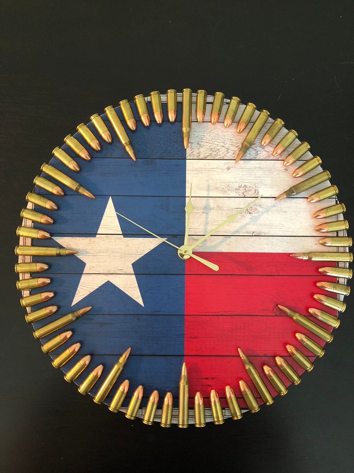 Texas Flag & Bullet Clock. Perfect Gift for a Lone Star State - Etsy