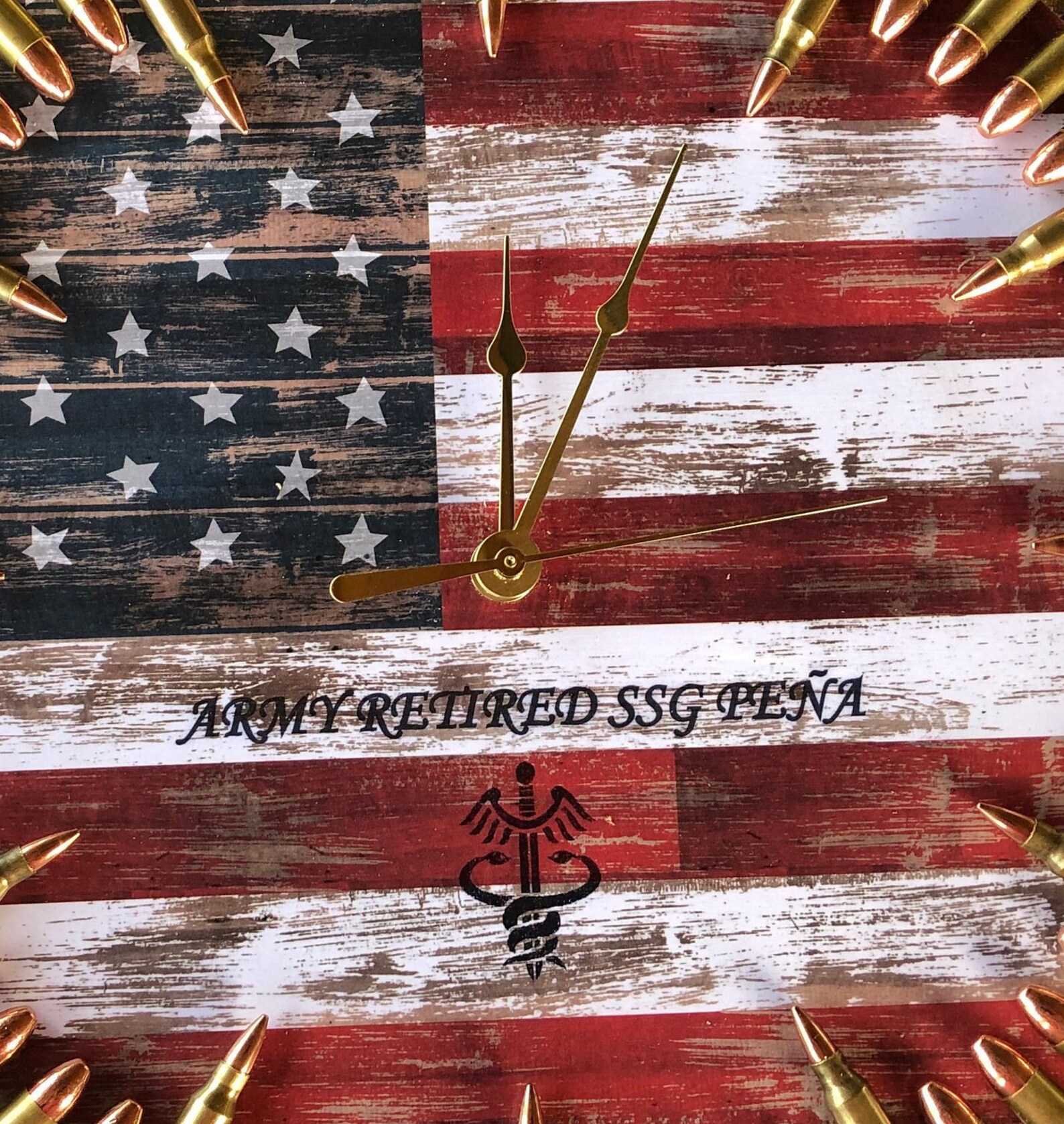 Texas Flag & Bullet Clock. Perfect Gift for a Lone Star State - Etsy