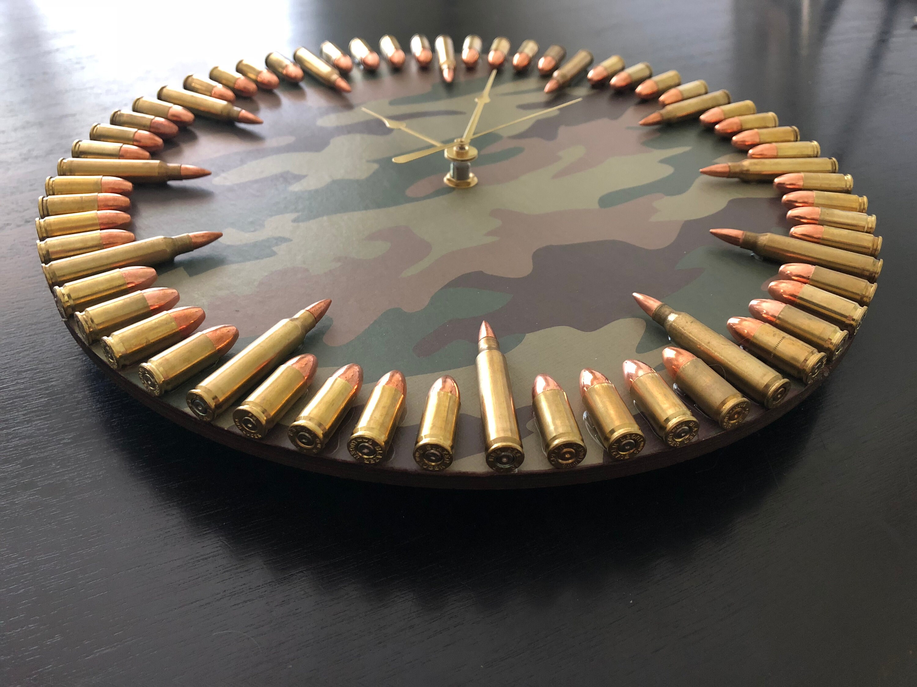 Camo Bullet Clock Extra large. Military decor camouflage | Etsy