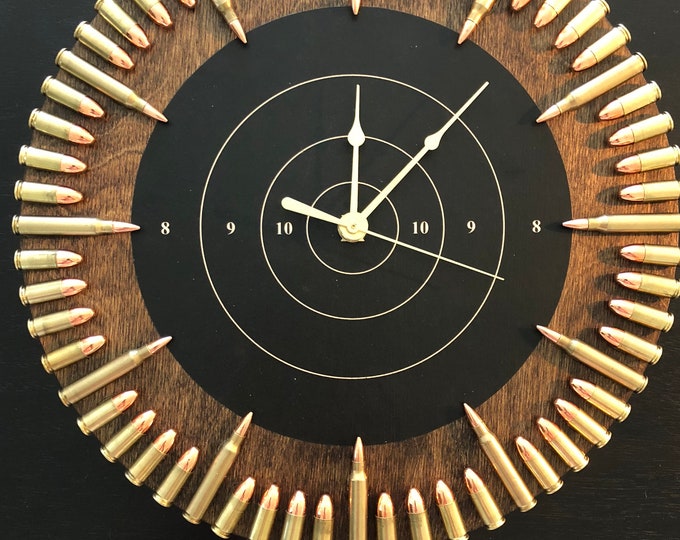 Original Dark Walnut Hybrid Bullet Clock. the Perfect Gift for the Hard ...
