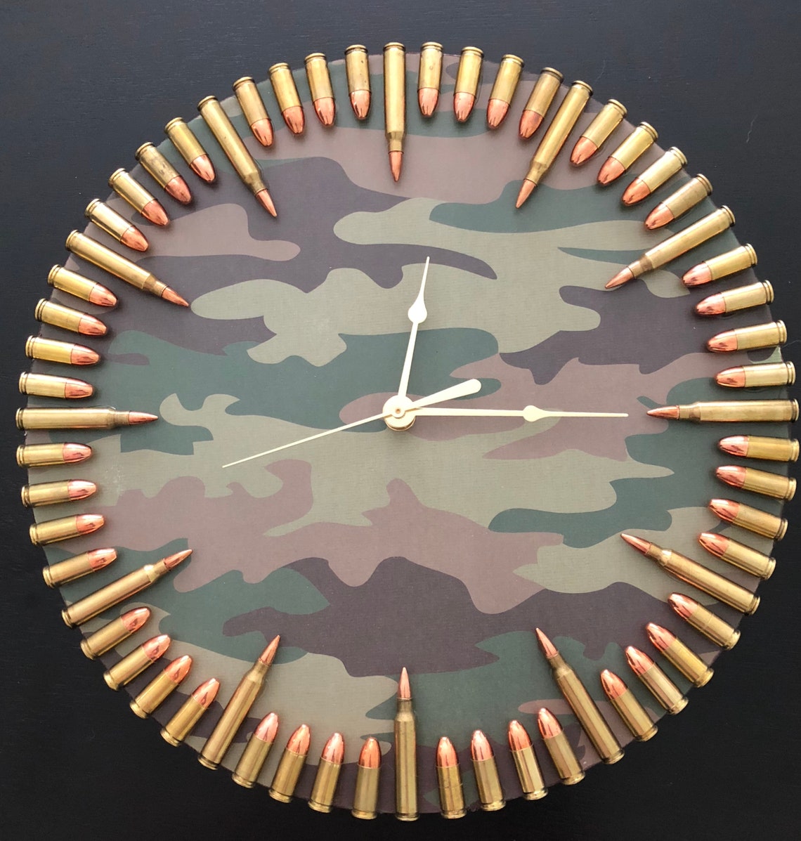 Camo Bullet Clock Extra large. Military decor camouflage | Etsy