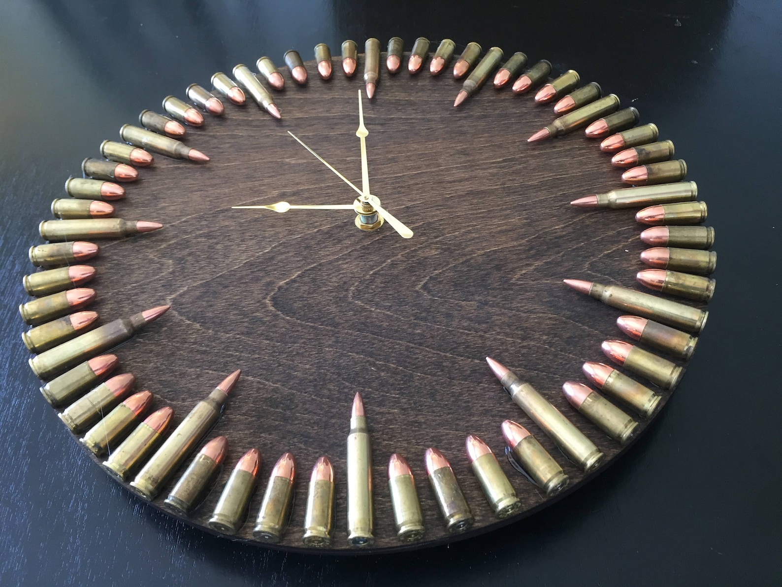 Original Dark Walnut Stained Bullet Clock. Perfect Veteran - Etsy