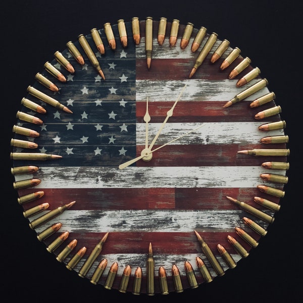 Wooden Flag Clock - Etsy