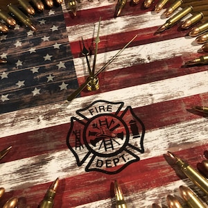 Original Patriotic Flag & Bullet Clock. the Ultimate Veteran Gift and ...