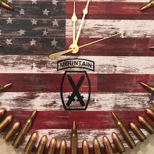 Original Patriotic Flag & Bullet Clock. the Ultimate Veteran Gift and ...