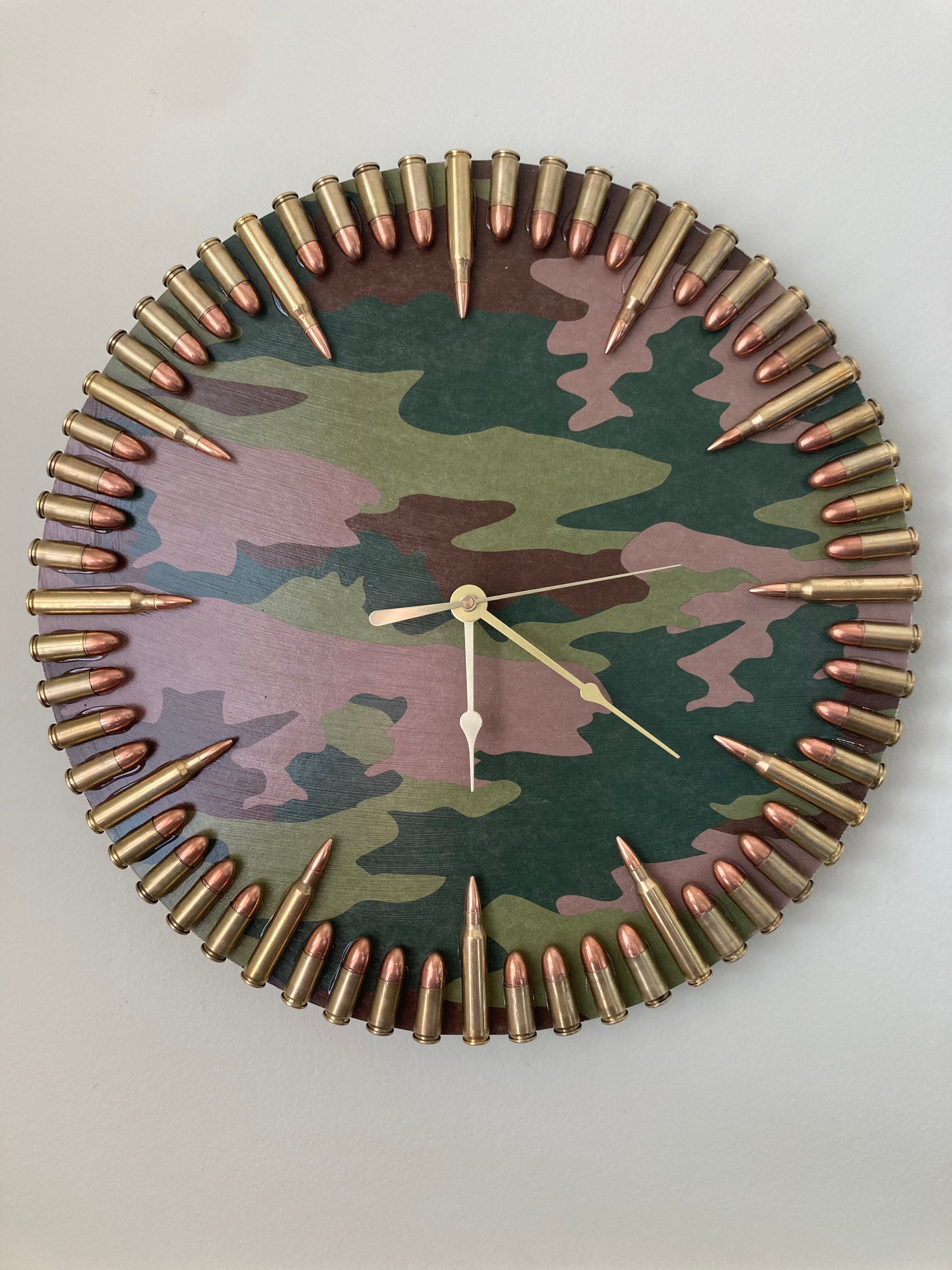 Camo Bullet Clock Extra Large. Military Decor Camouflage | Etsy