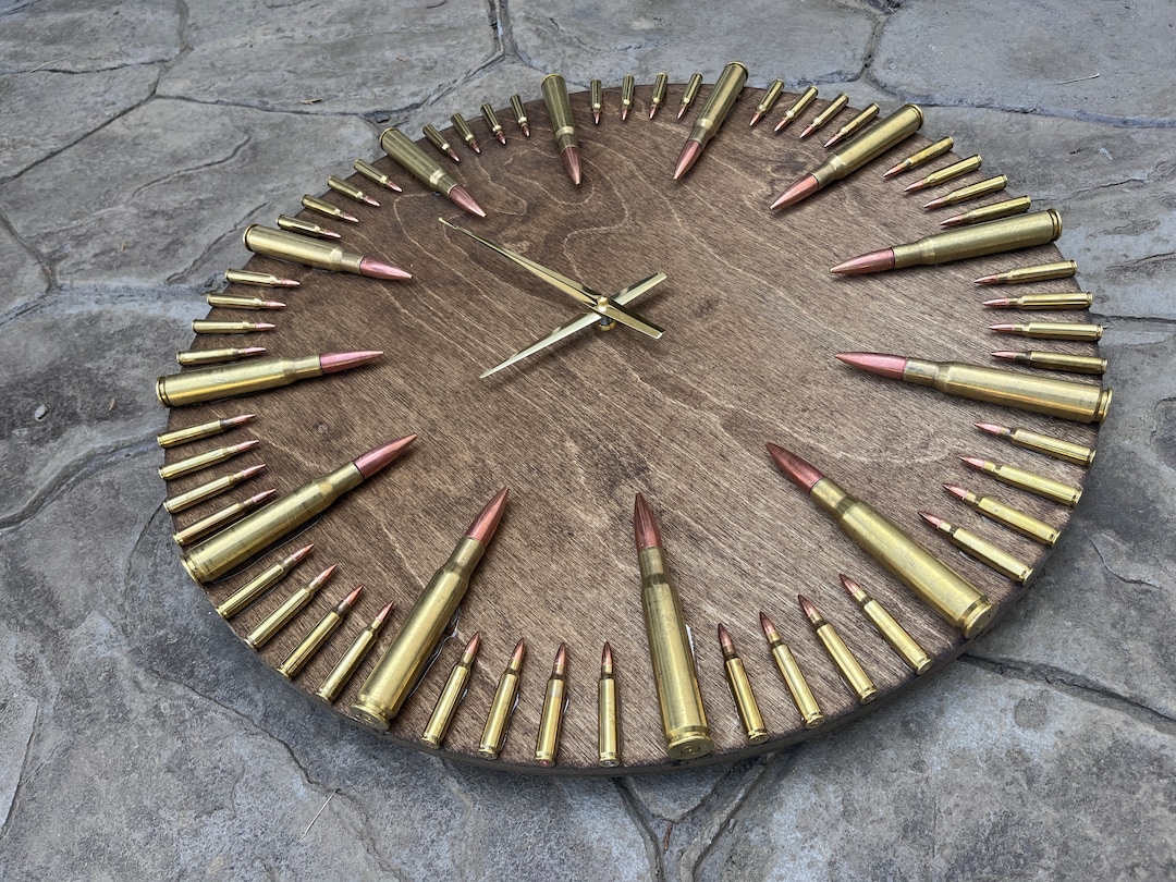 HUGE 50 CAL Bullet Clock, the Ultimate Gun Enthusiast Gift & Wall Decor ...