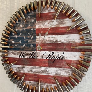 Patriotic “we the People” Flag Bullet Clock - Etsy