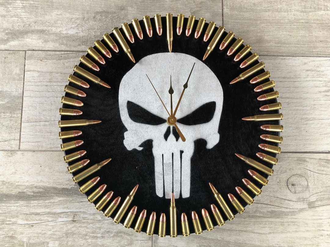 Punisher Bullet Clock. A Badass Gift for the Super Hero Loving, Isis ...
