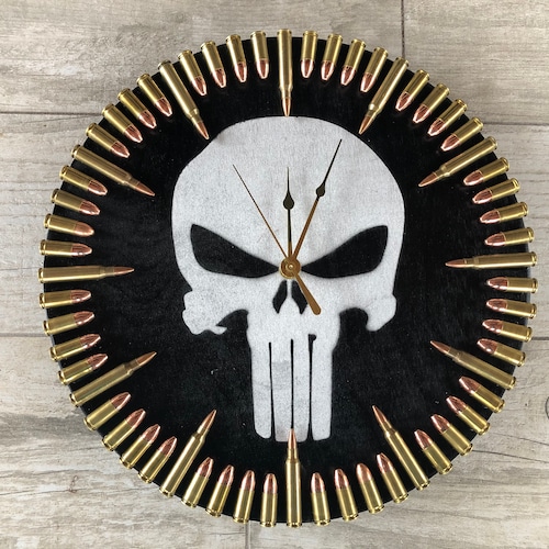 Punisher Bullet Clock. A Badass Gift for the Super Hero | Etsy