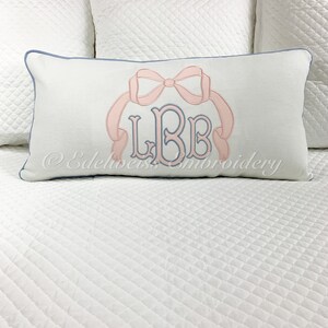 Appliqué Monogram Pillow Sham( the Bow ).many More Styles at Www ...