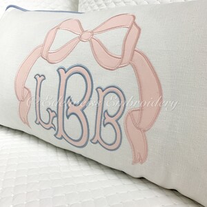Appliqué Monogram Pillow Sham the Bow .many More Styles at Www ...