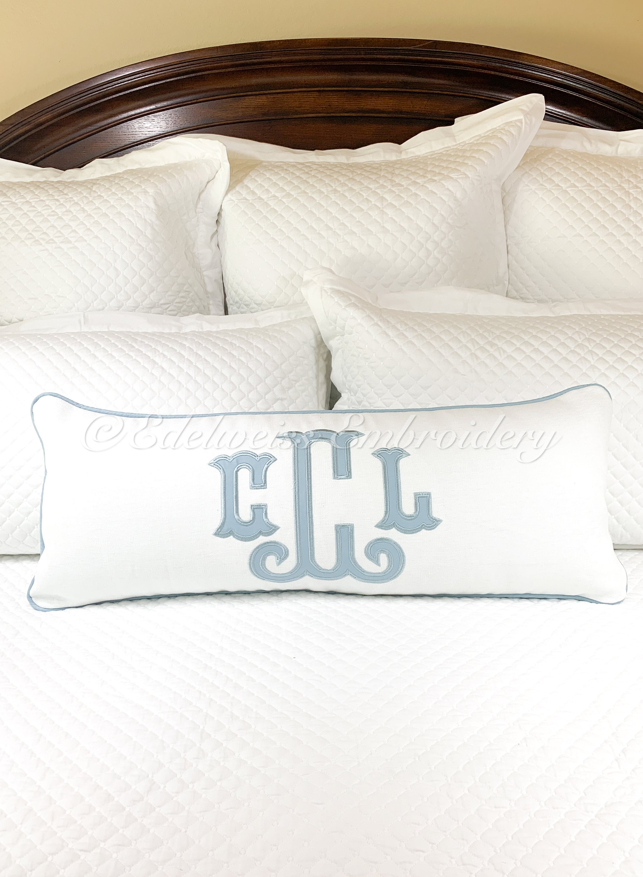 Appliqué Monogram Pillow Sham( Middleton).many More Styles at Www ...