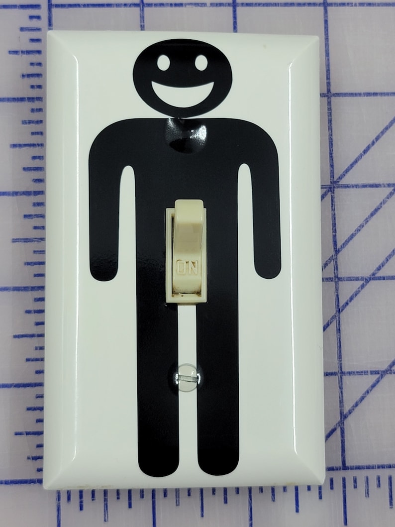 Light Switch Guy Funny Vinyl Sticker Decal for Normal Light Switch ...