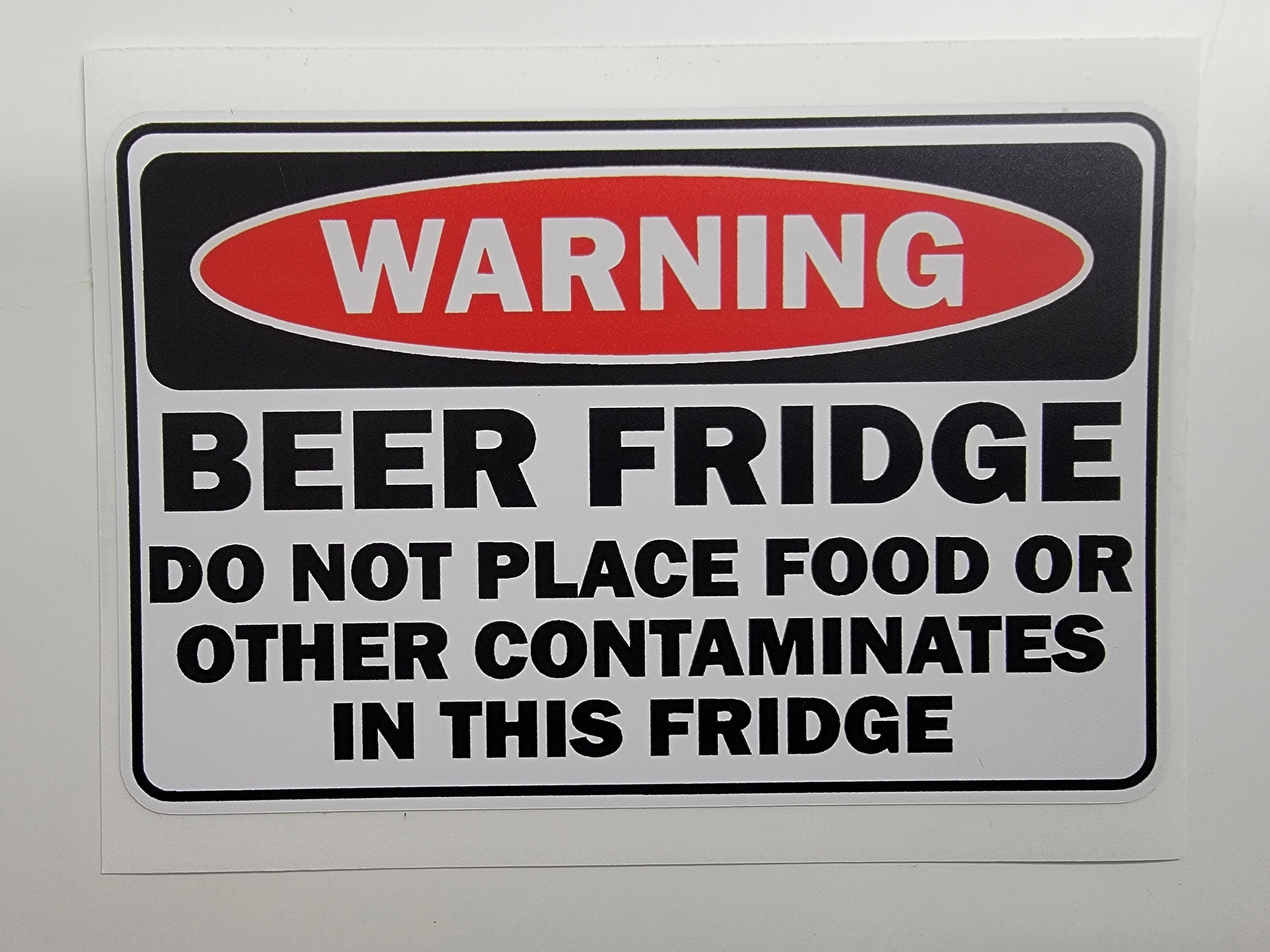 Beer Fridge Only Decal Vinyl Warning Sign Party Sticker | Etsy
