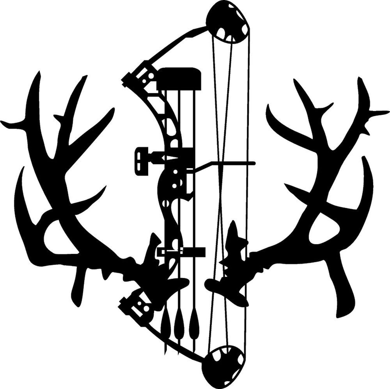 BOW and Antlers PSE Deer Hunting Archery Vinyl Decal Sticker Custom ...