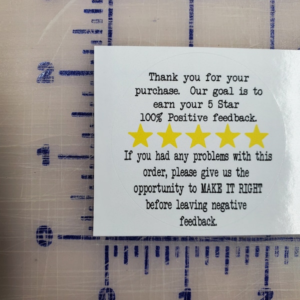Leave Feedback Sticker - Etsy