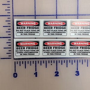 Beer Fridge Only Decal Vinyl Warning Sign Party Sticker 4" - Etsy