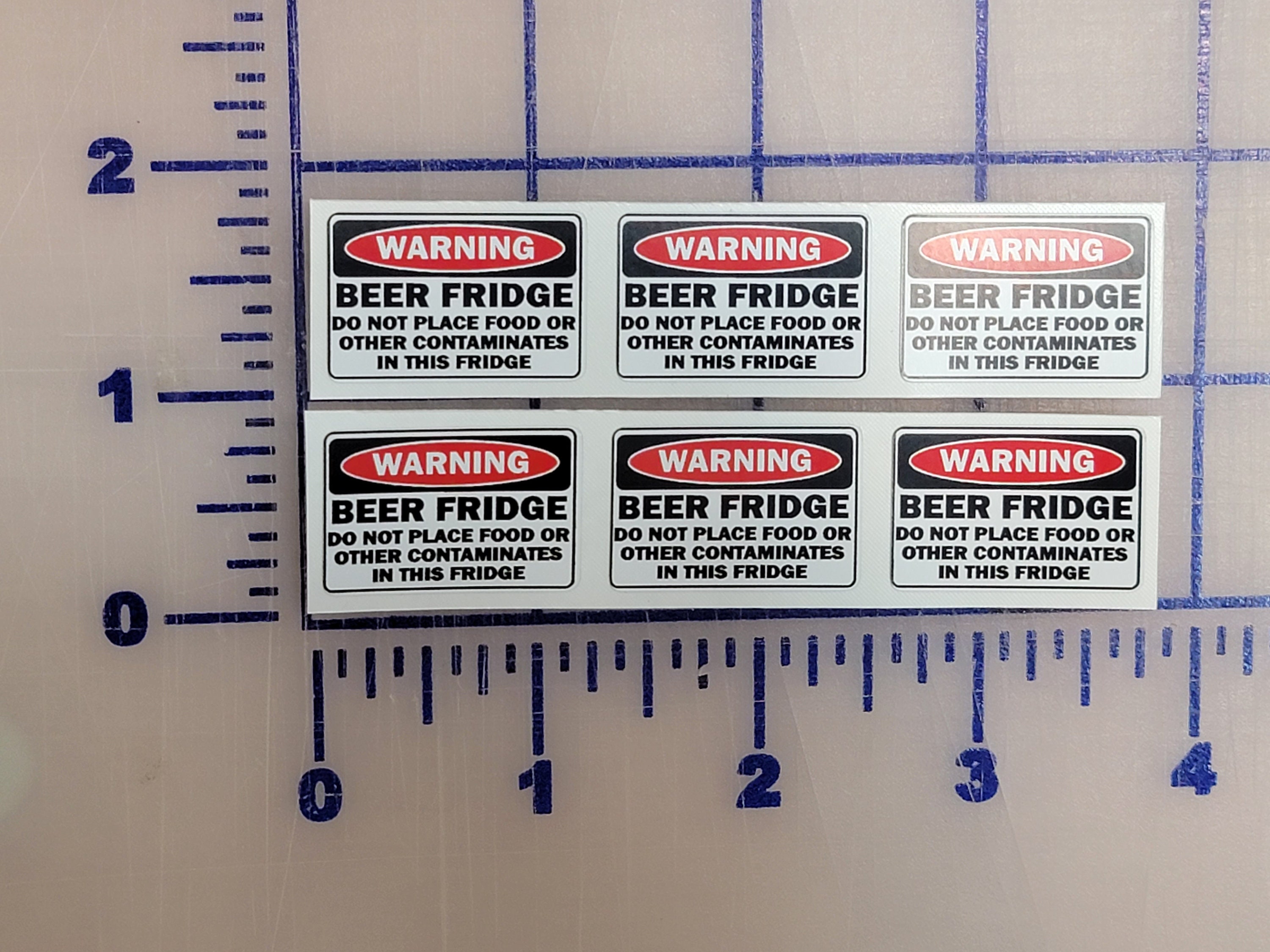 Beer Fridge Only Decal Vinyl Warning Sign Party Sticker - Etsy