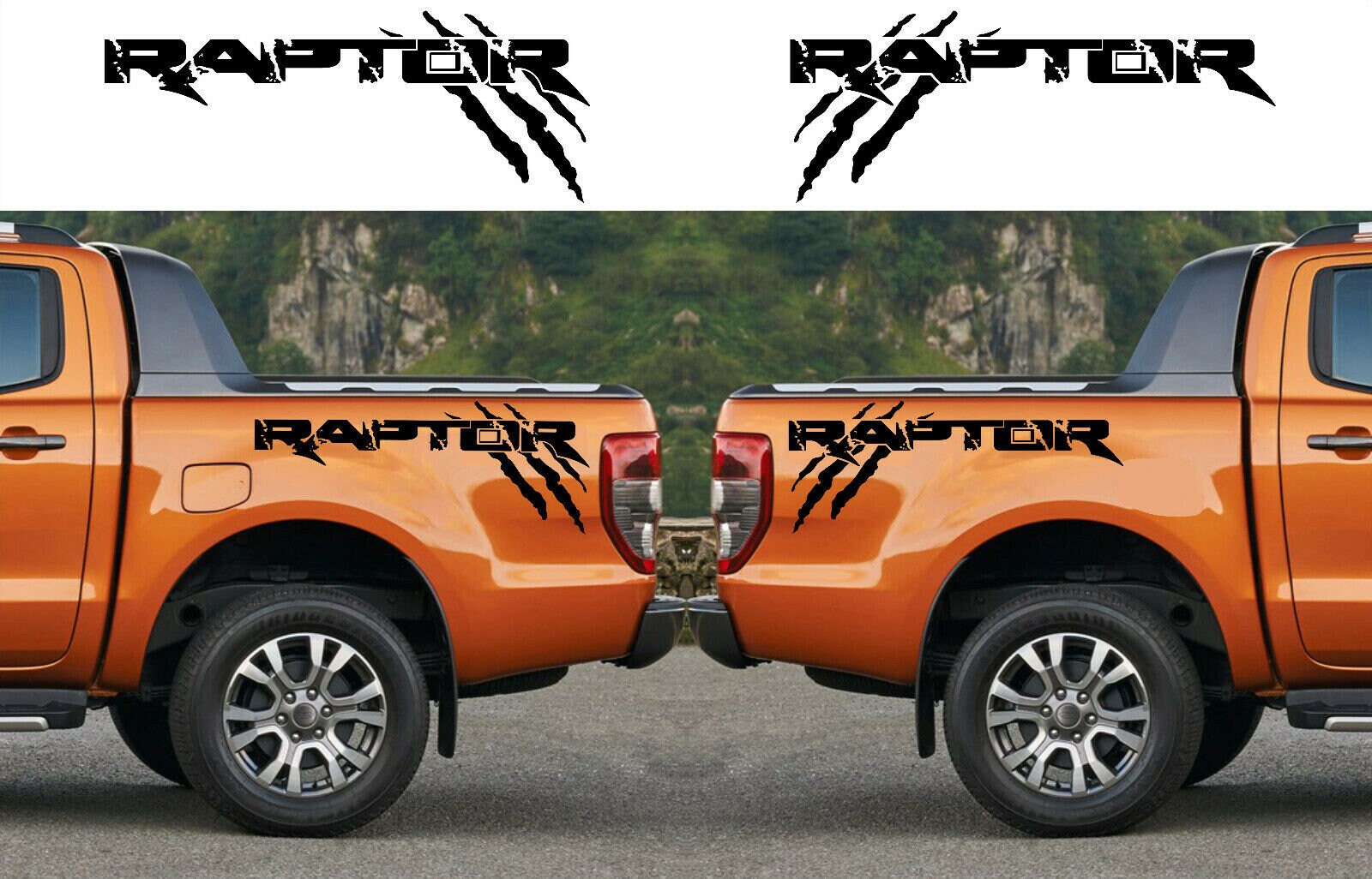 Ford F-150 Raptor truck bed quarter decal set decal set solid | Etsy
