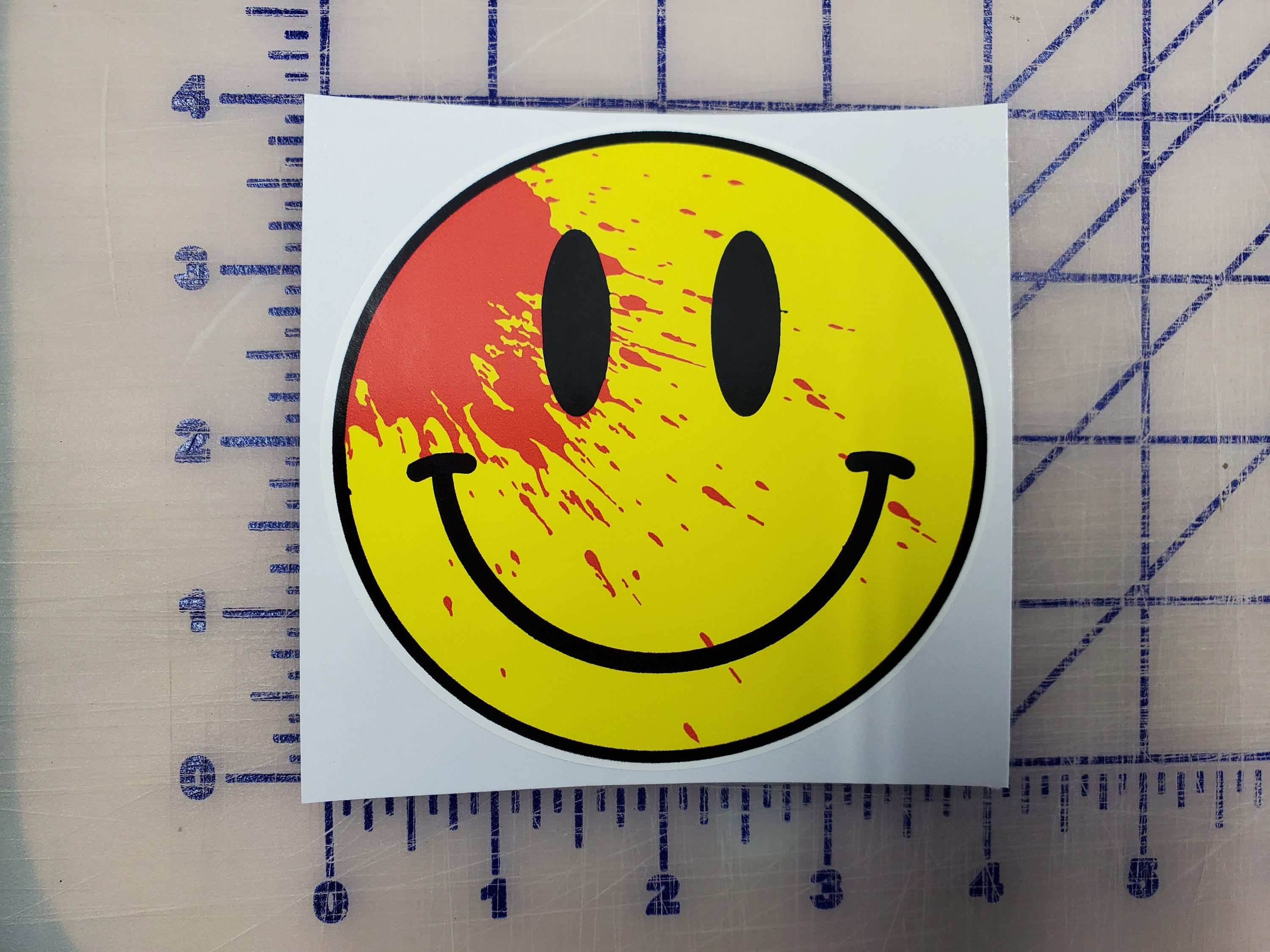 Bloody Smiley Face Vinyl Decal Sticker Custom Made to Order - Etsy Canada