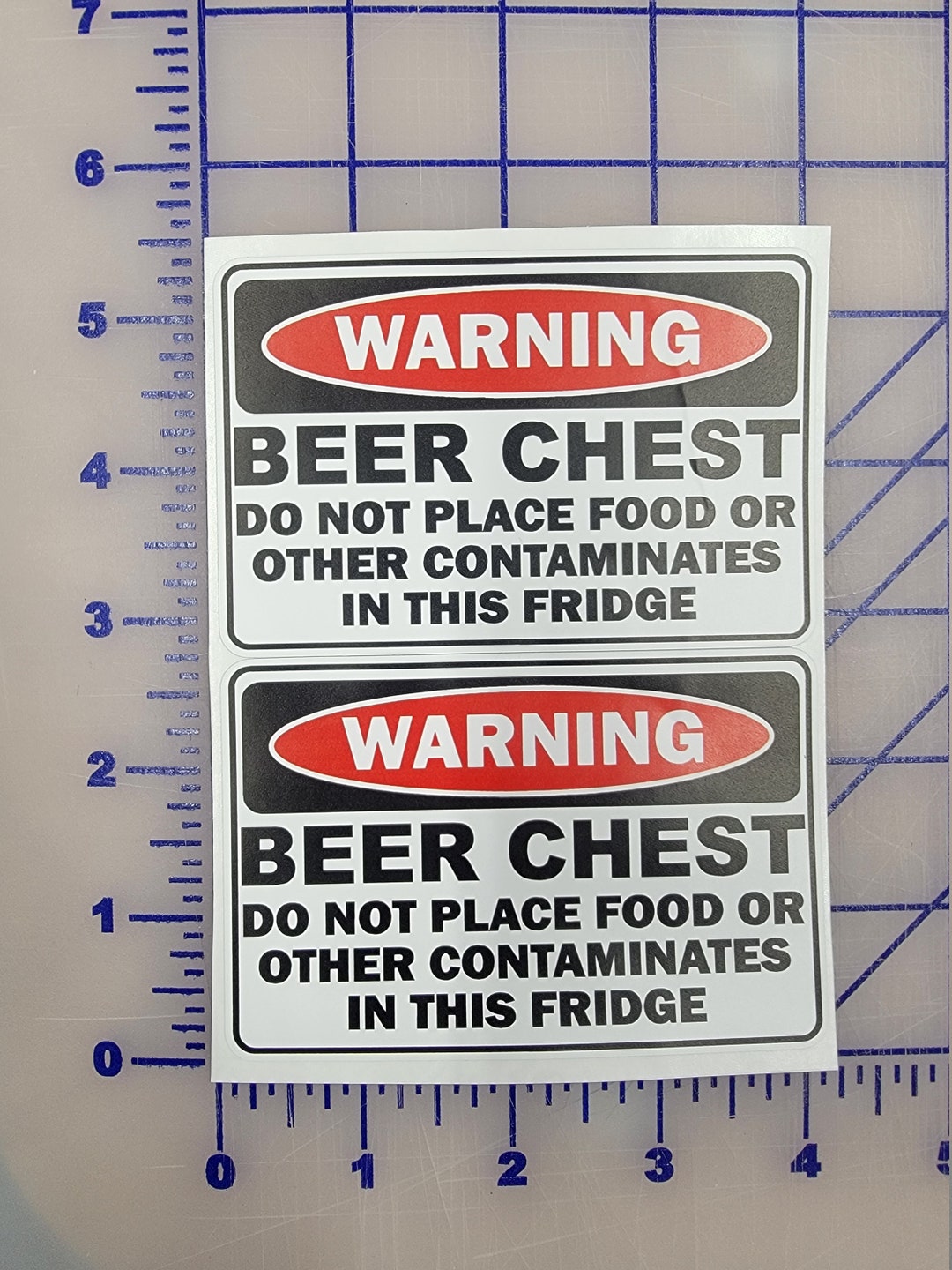 Beer CHEST Fridge Only Decal Vinyl Warning Sign Party Sticker 4" - Etsy