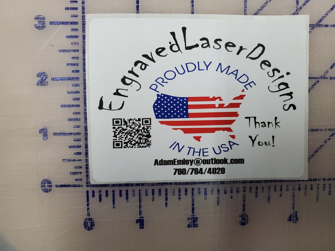 Custom Labels American of the USA Paper Decal Sticker Custom Made to ...