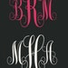 Monogram Car Decal - Monogram Car Sticker - Monogram Truck Decal - Car ...