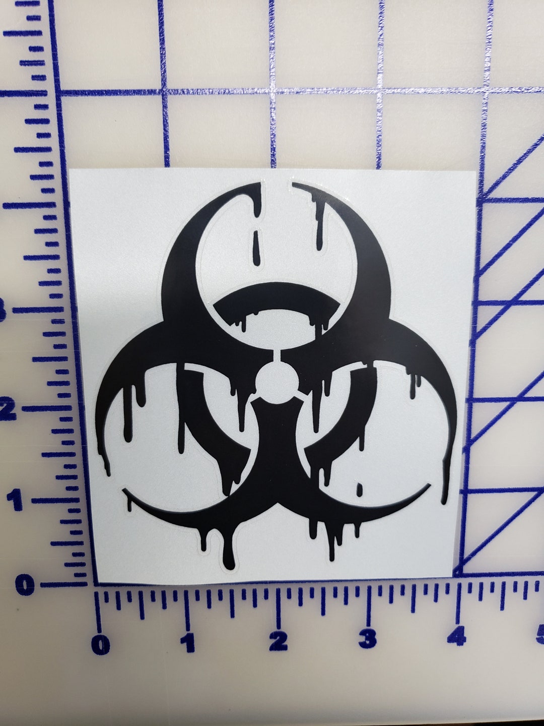 Toxic Waste Zombie Radioactive Symbol Melting and Reflective Logo ...