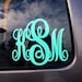 Monogram Car Decal Monogram Car Sticker Monogram Truck - Etsy