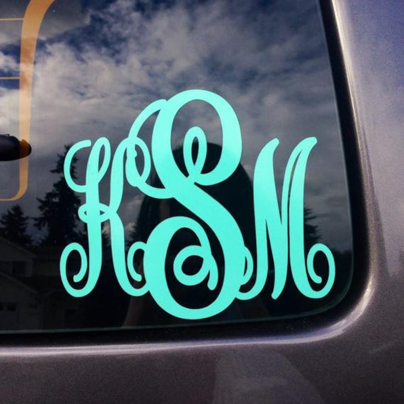 Monogram Car Decal - Etsy