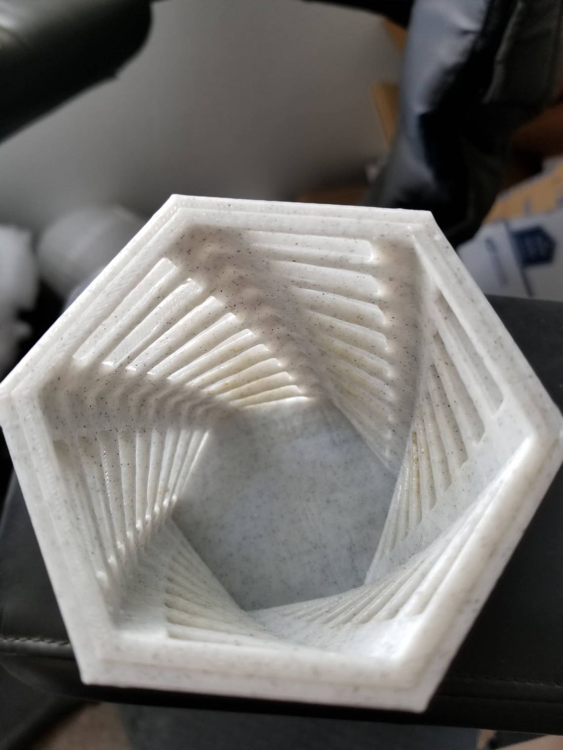 Large Vase PLA White Marble Black Blue Bottle Plastic Vase Tall Blue ...