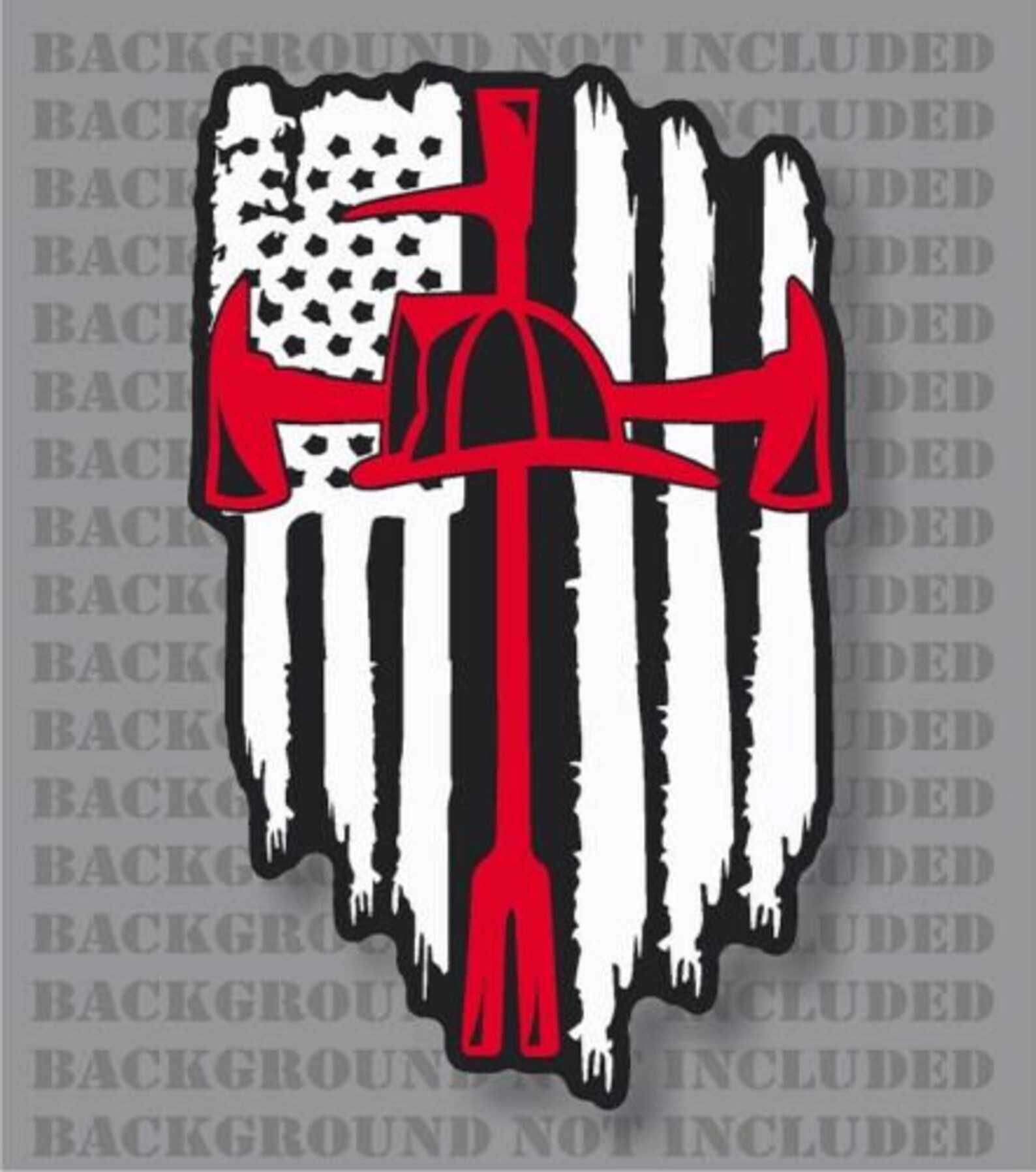 Fire Fighter Thin Red Line Cross Logo Reflective Vinyl Oracle - Etsy