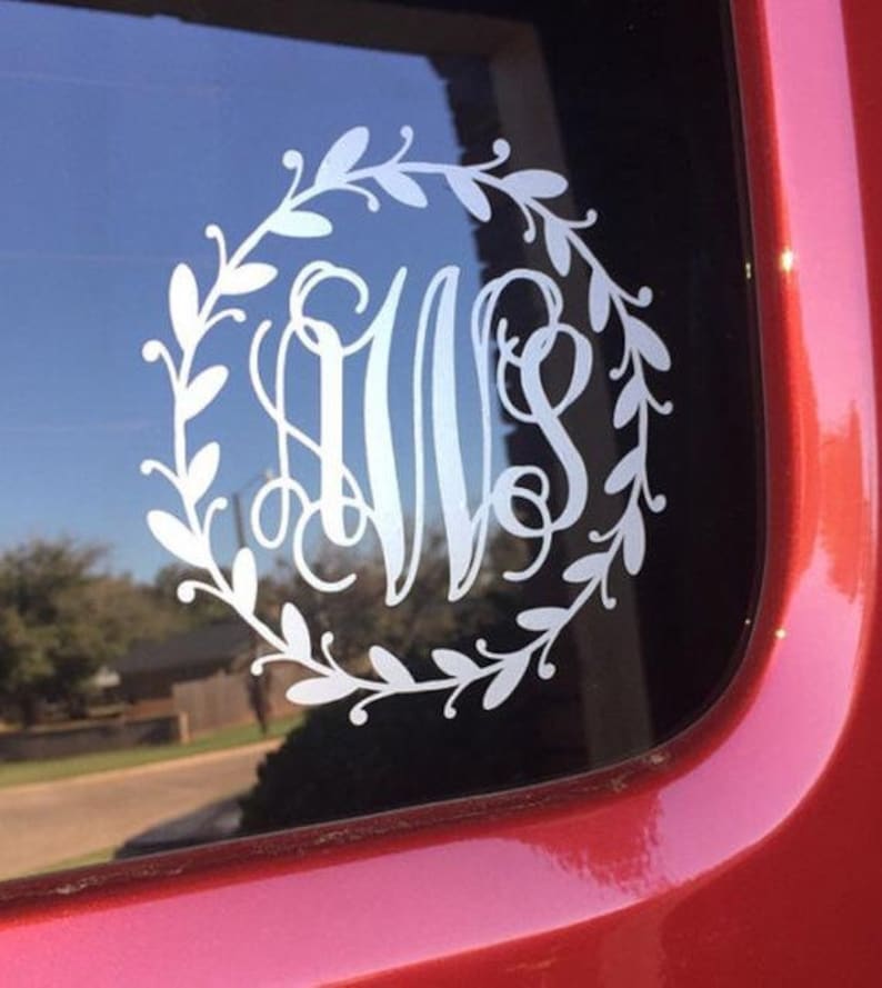 Monogram Car Decal Monogram Car Sticker Monogram Truck - Etsy