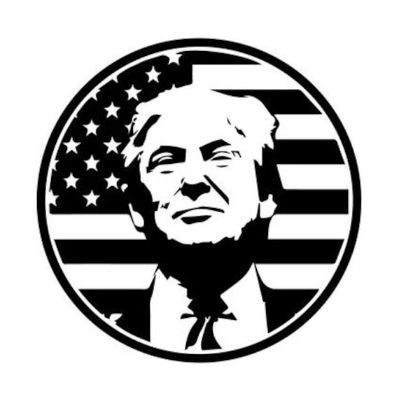 President Donald Trump Face American FLAG MAGA Decal Car Truck - Etsy