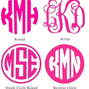 Monogram Car Decal - Monogram Car Sticker - Monogram Truck Decal - Car ...
