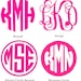 Monogram Car Decal Monogram Car Sticker Monogram Truck - Etsy
