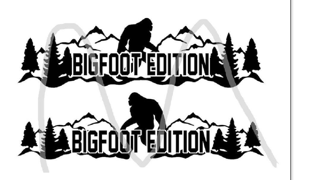 Bigfoot Edition Sub Cross MIRROR SET Vinyl Decal Sticker Custom Made to ...