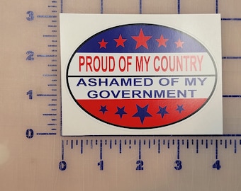 Window Decals for Cars Ashamed of Government - Etsy