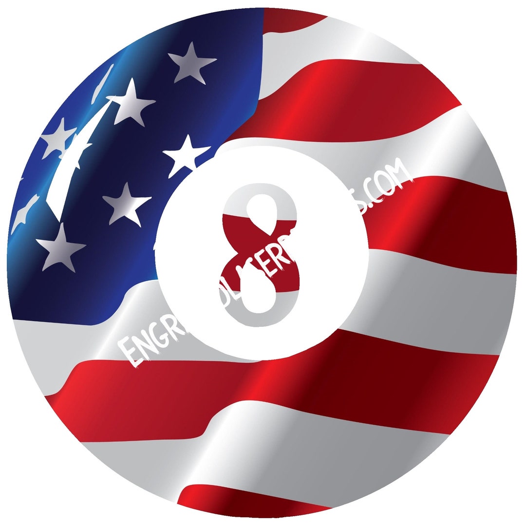 8 Ball American Flag Eight Ball Vinyl Decal Sticker Custom Made to ...