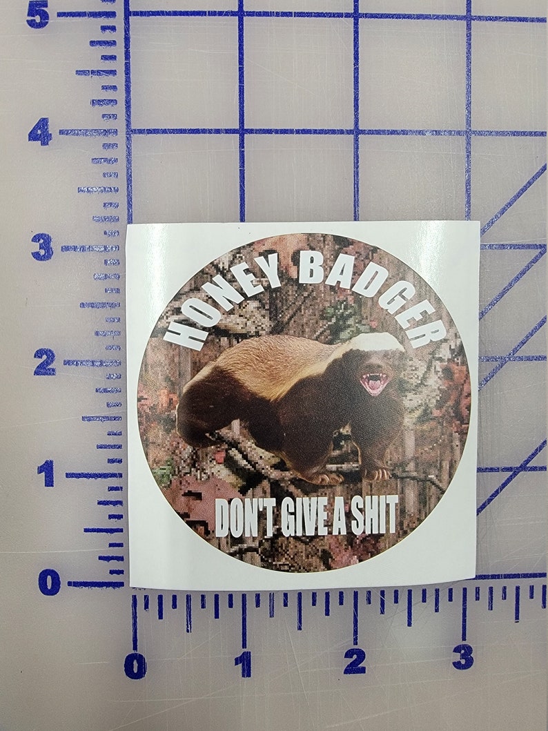 Honey Badger Don't Give a Shit Real Tree Camo Vinyl Decal Sticker ...