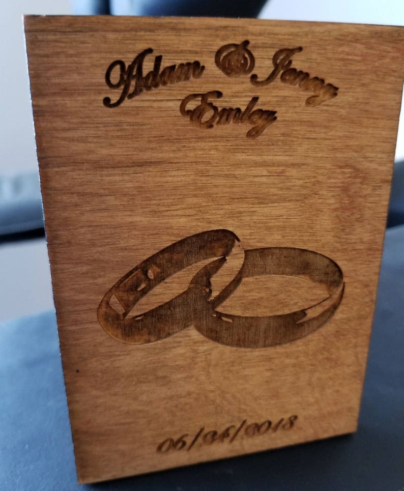 Laser Engraved Wedding Family Photo Engraving Frame Wood - Etsy