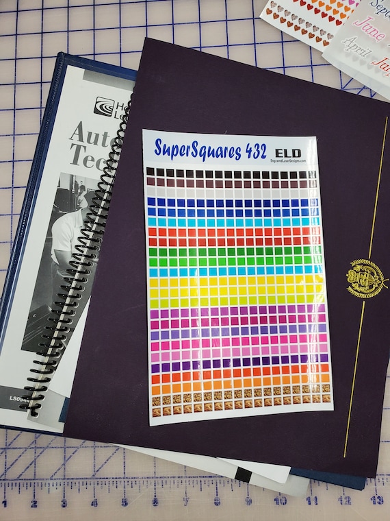 Planning Squares for Planner Binder Bopp Multi Color Super | Etsy