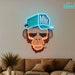 Monkey Smoke Neon Sign, Custom Neon Sign, Neon Logo Sign, Business Logo ...